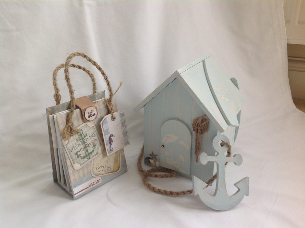 MDF Beach Hut with Mini Paper Bag Album Project | Dawn's Inspirations