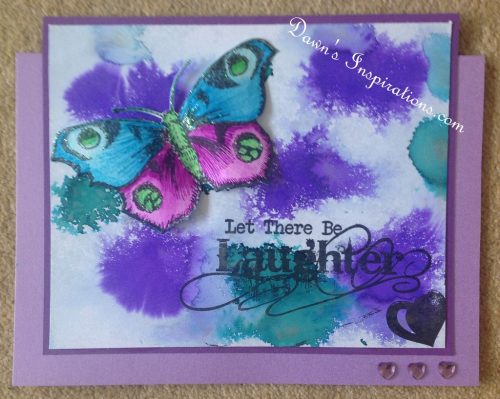 Aqua Tint – Butterfly Card | Dawn's Inspirations
