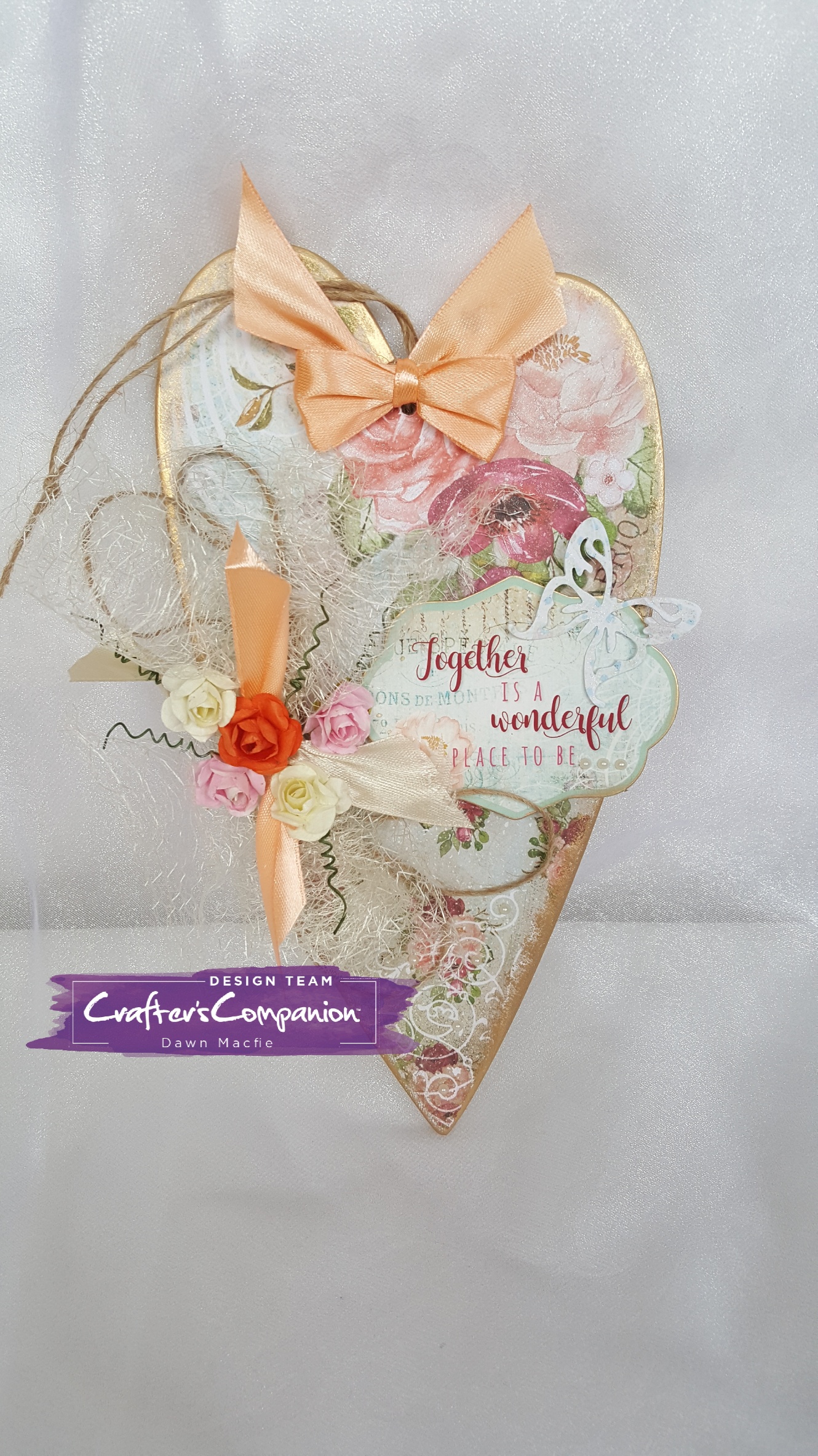MDF Heart using Subscription Box#1 from Crafters Companion | Dawn's ...