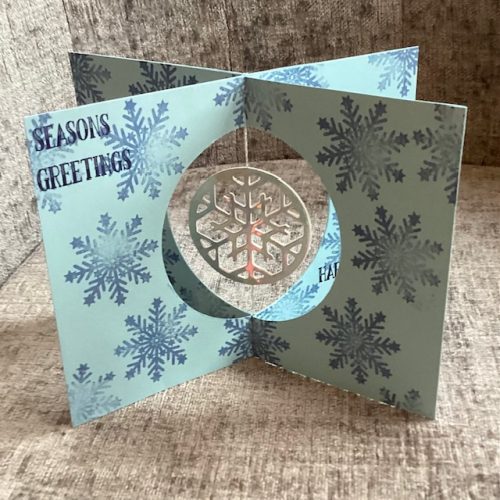 Spinning Christmas Card from Pink Frog Crafts | Dawn's Inspirations